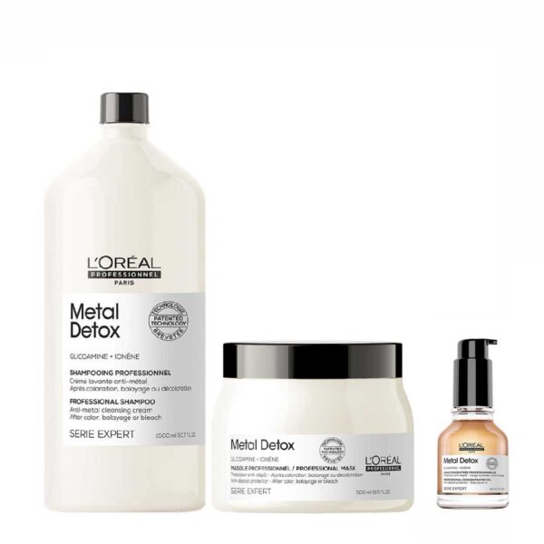 L’Oréal Professionnel Silver Shampoo & Metal Detox Mask & Volume Lift ...