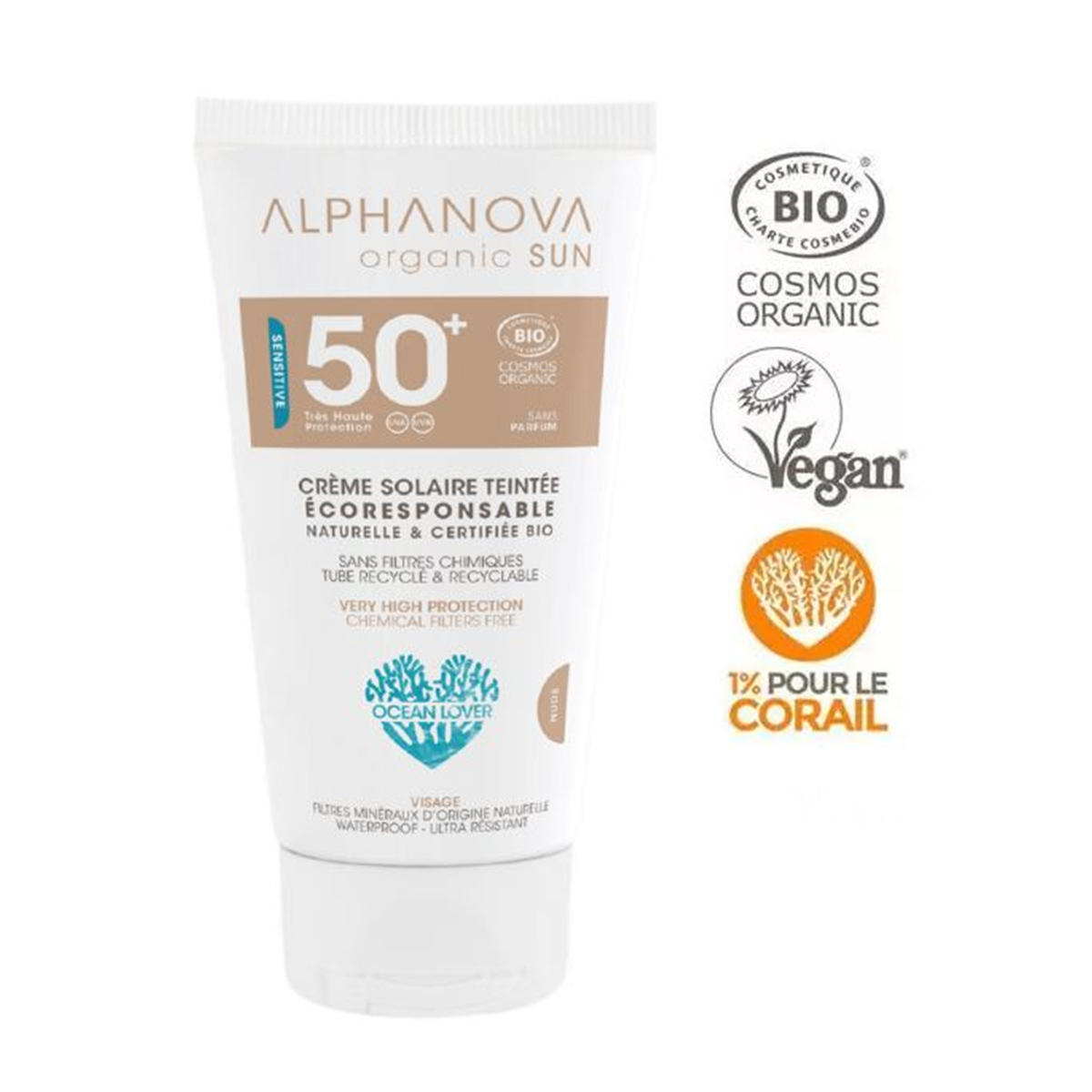 Alphanova Face Αντηλιακή κρέμα για ευαίσθητες επιδερμίδες SPF50 50ml ...