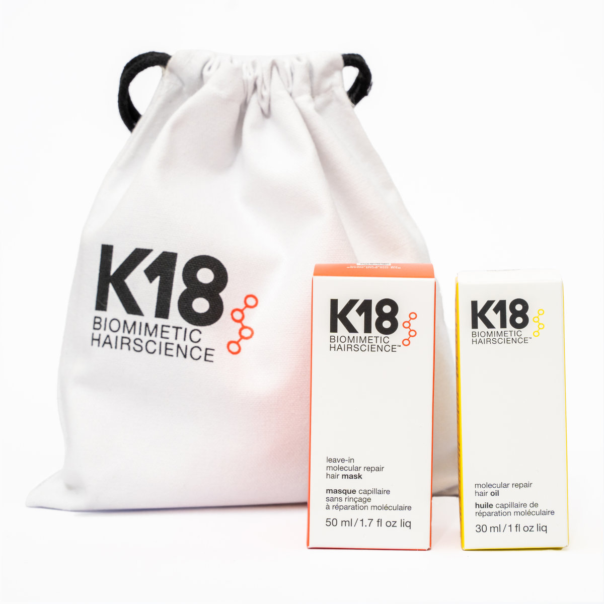 K18 Repair At Home Xmas Kit 3 (Leave-in Mask 50ml, Repair Hair Oil 30ml ...