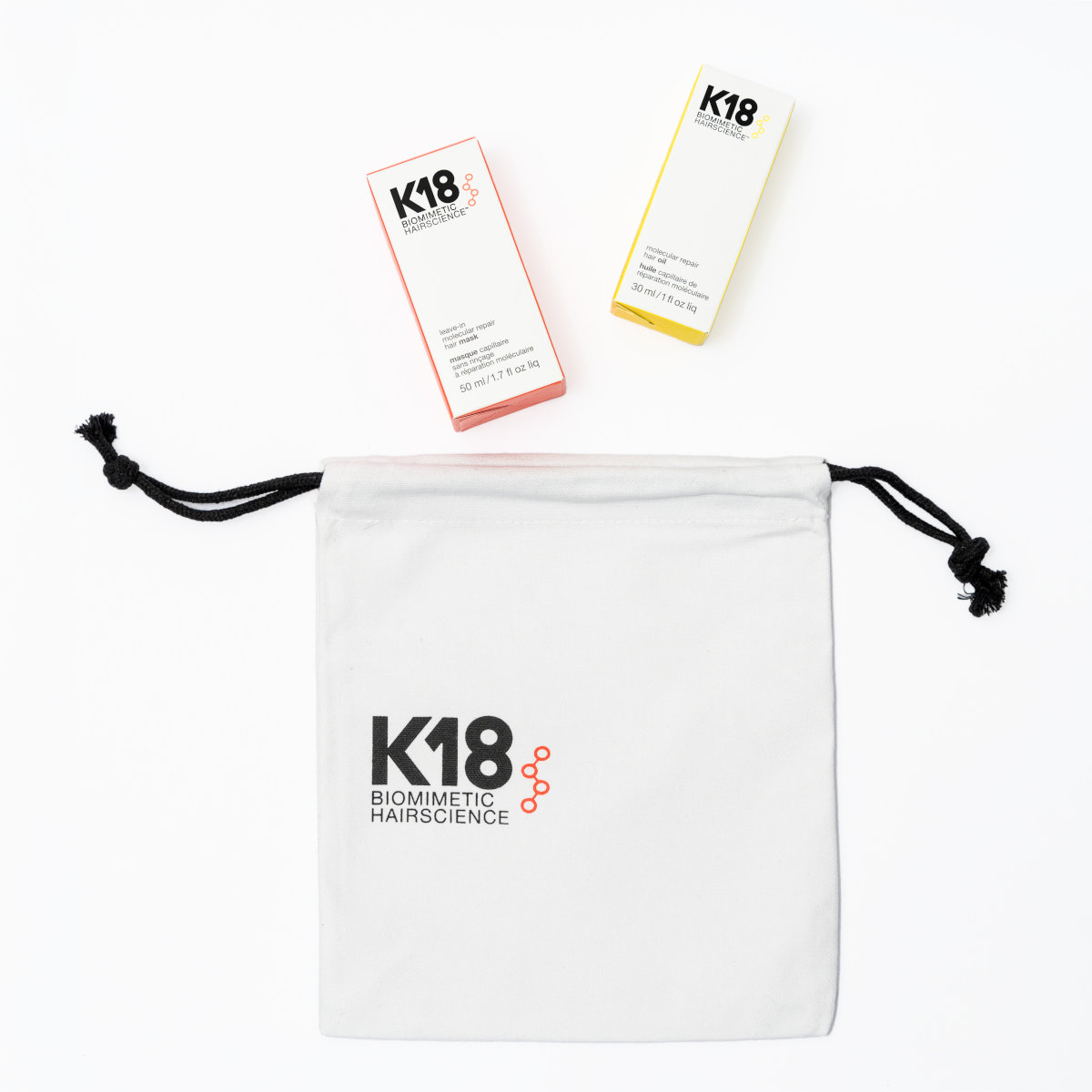 K18 Repair At Home Xmas Kit 3 (Leave-in Mask 50ml, Repair Hair Oil 30ml ...